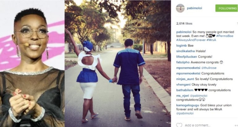 A wedding post by Pabi Moloi resurfaces after she allegedly denied ...