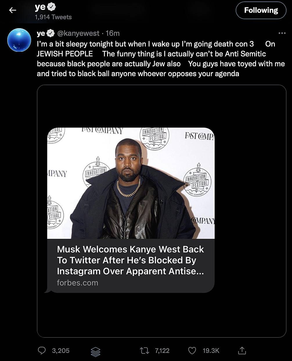 Kanye West has been locked out of his Twitter after being suspended ...