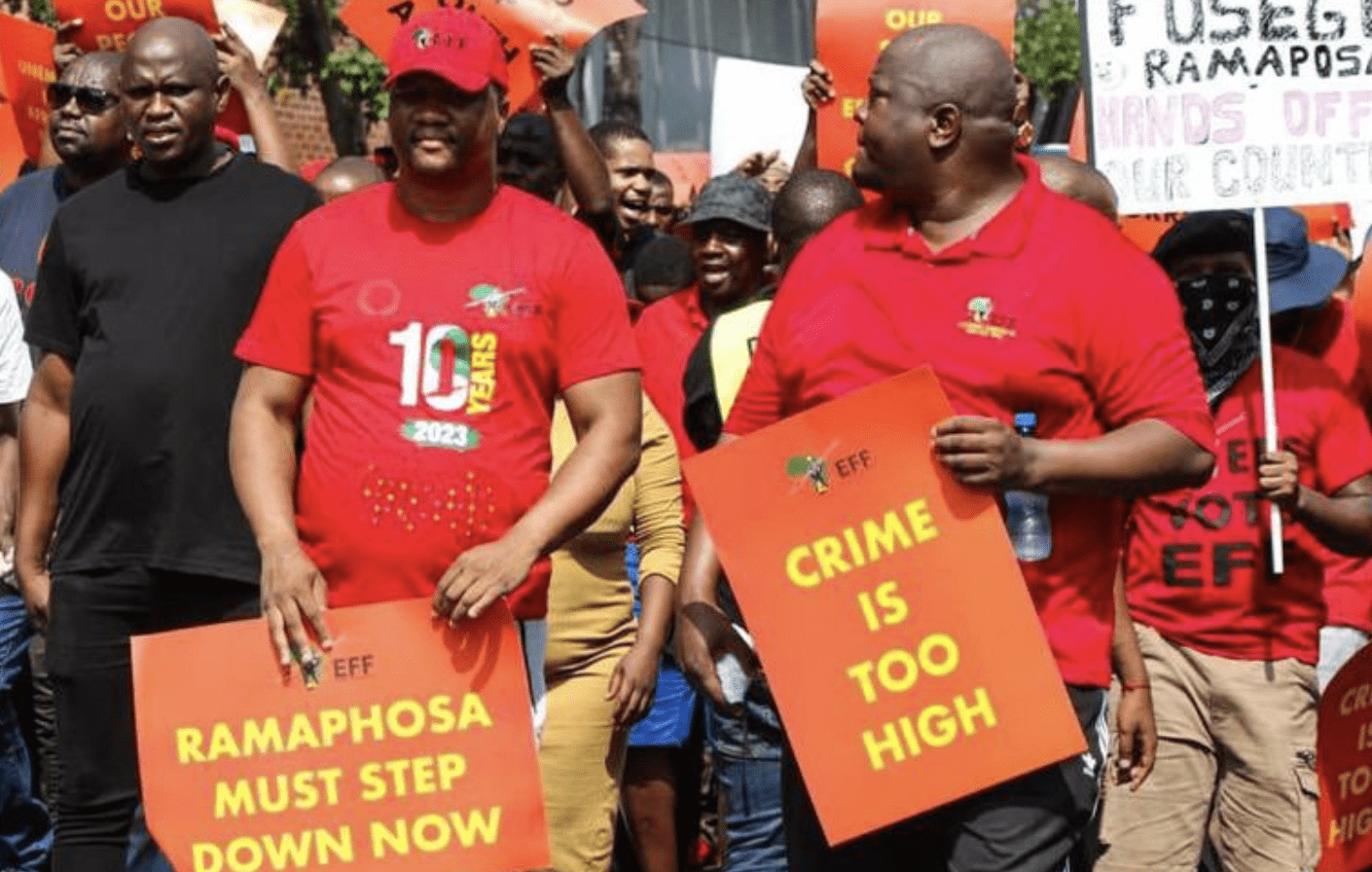 SARS employee seen at EFF protest after calling in sick, fired