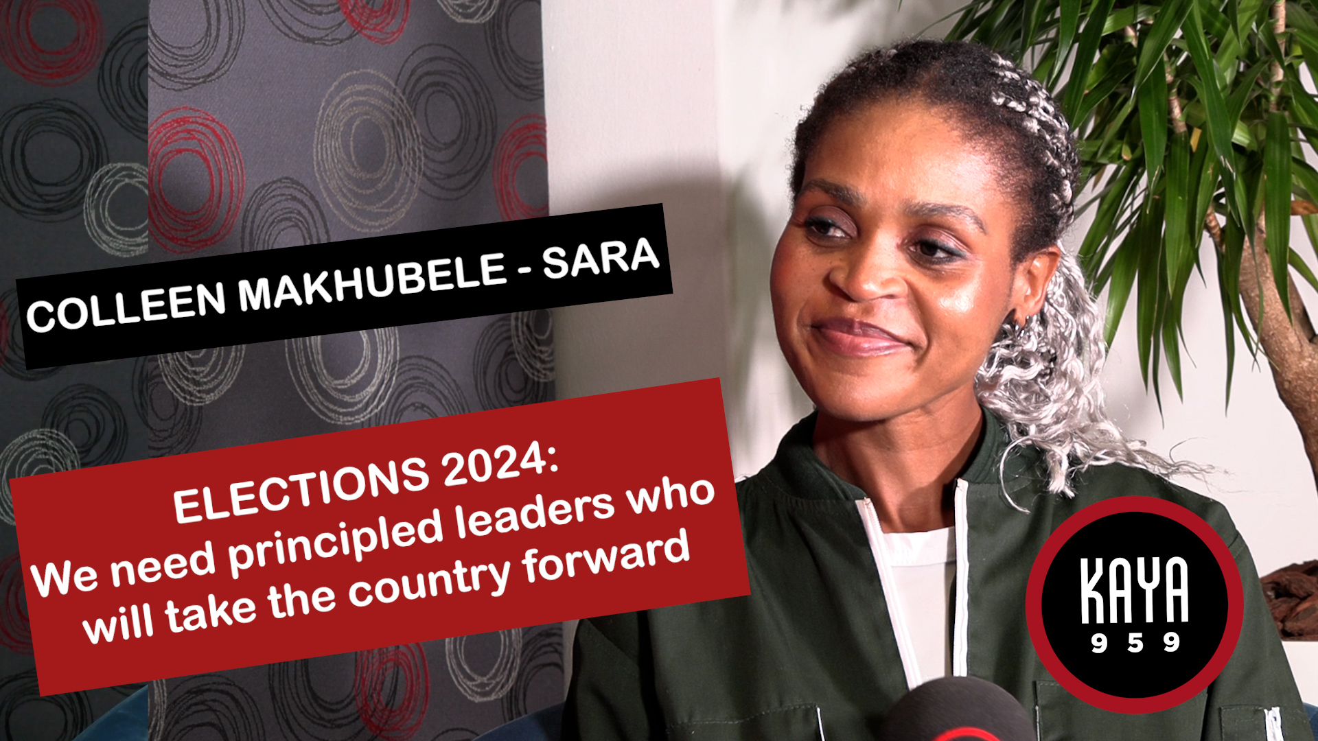 WATCH: Leader of SARA, Colleen Makhubele on the need for principled leaders to move the country ...