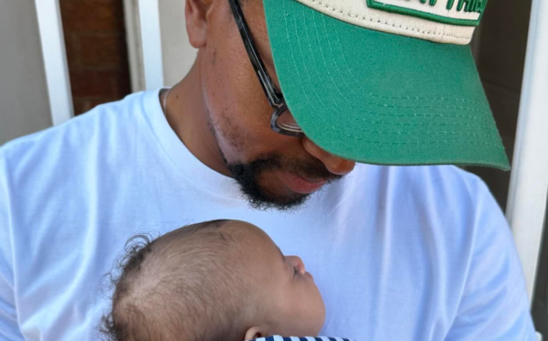 Maps Maponyane introduces the newest member of his family