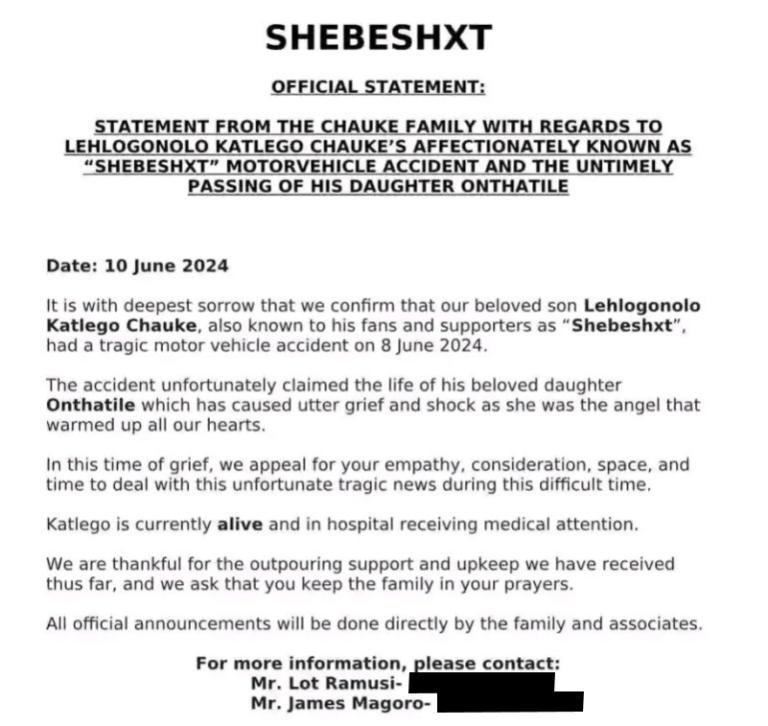 Family of Shebeshxt confirms car accident claimed his 9-year-old ...
