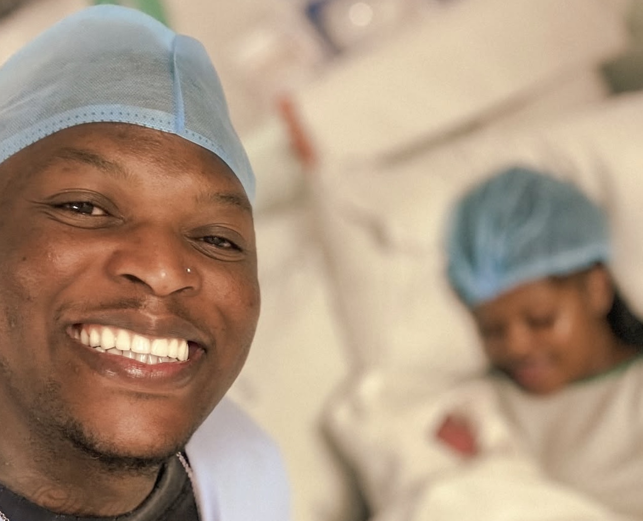 Oscar Mbo and his partner Lerato Phasha welcome their bundle of joy