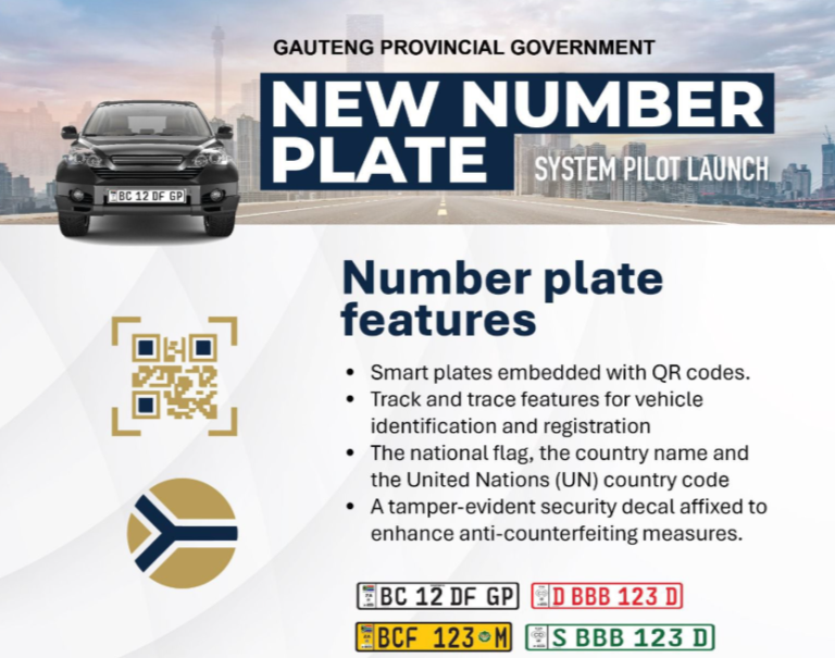 Gauteng unveils 'smart' number plates in pilot programme - KAYA 959
