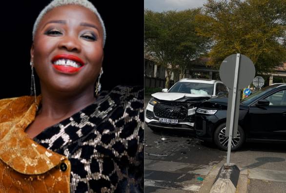 Celeste Ntuli survives serious car crash