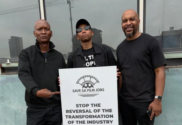 SA film and TV workers protest outside DTIC over industry collapse